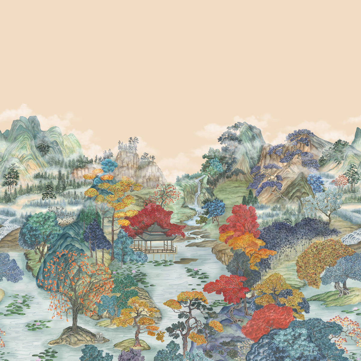 Cole & Son 'Pavilion' Mural Wallpaper – Jane Richards Interiors