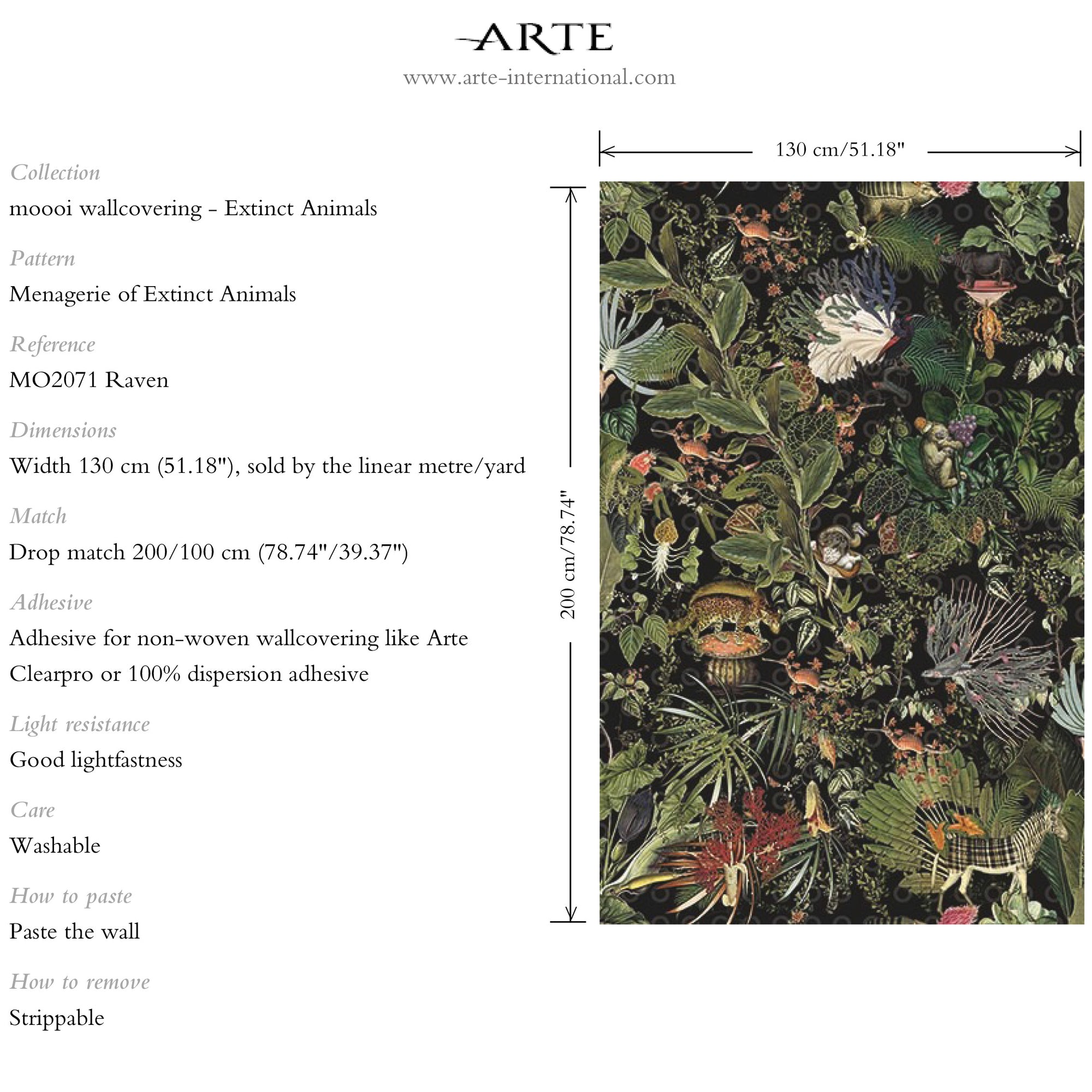 Arte x Moooi Wallcovering Menagerie of Extinct Animals Wallpaper – Jane ...