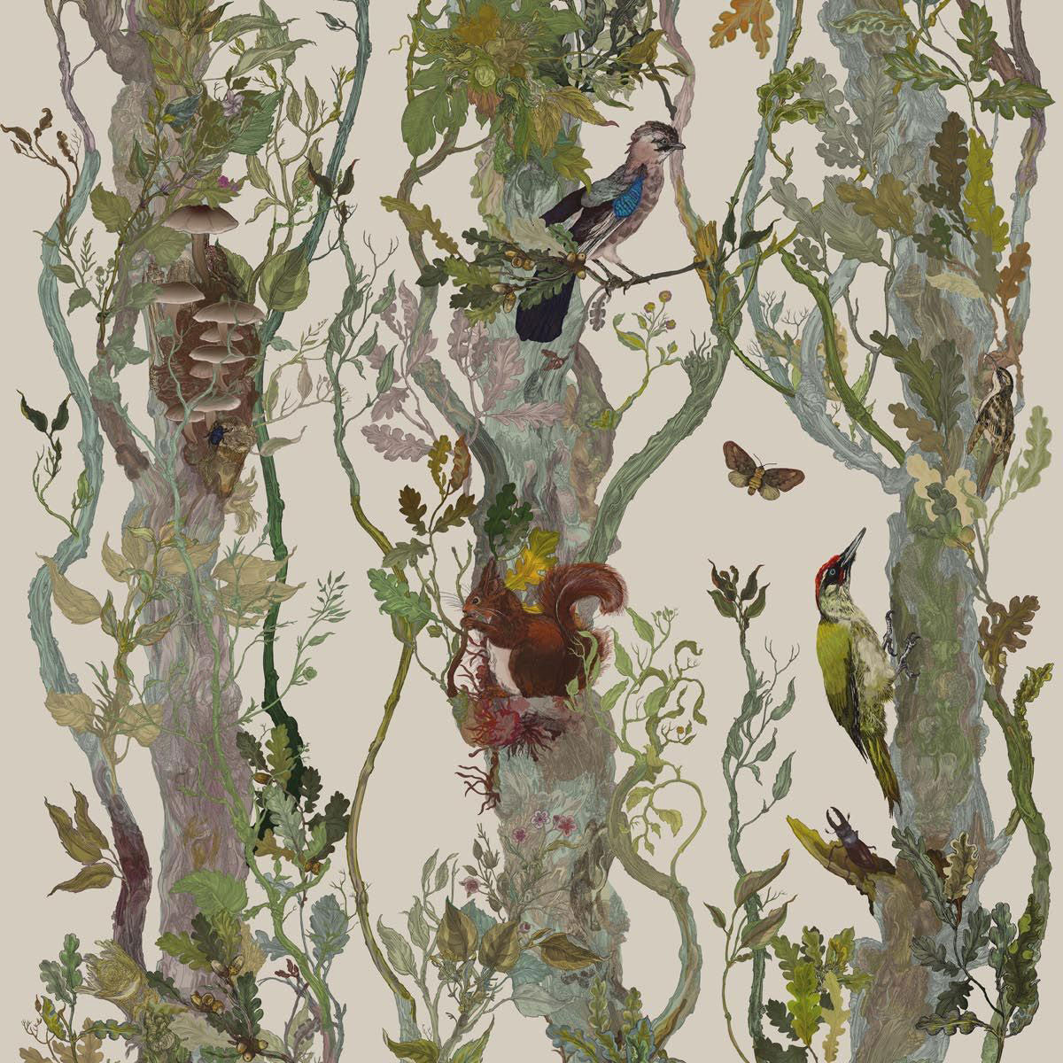 Timorous Beasties Indie Wood Fabric – Jane Richards Interiors